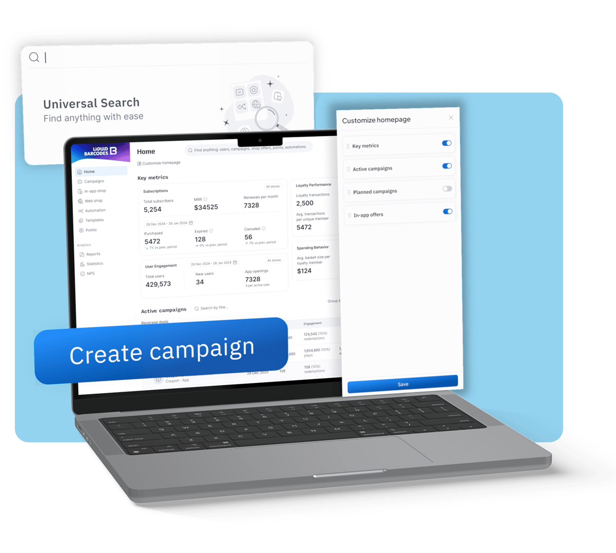 Admin Dashboard for Loyalty Program Operations | Liquid Barcodes